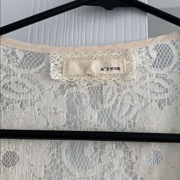 Areve | Tops | Cream Overlay Lace | Poshmark